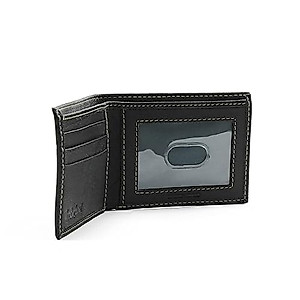 Timberland mens Blix Slimfold Leather Wallet, Black, One Size
