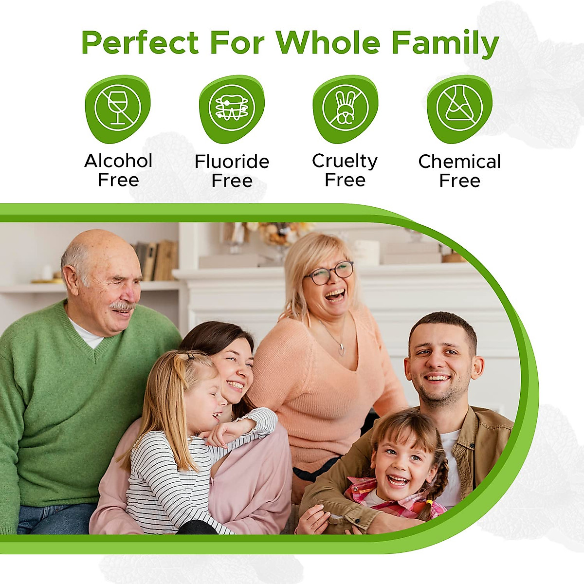 Natural Saltwater Mouth Rinse | Himalayan Pink Salt Water Oral Rinse | Organic Refreshing Mint Flavor Fluoride Free for Fresh Breath | Mouthwash for Bad Breath Treatment | 3 Pack 16 Oz