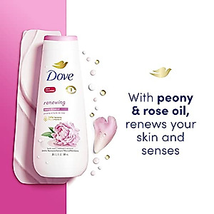 Dove Body Wash Renewing Peony and Rose Oil for Renewed, Healthy-Looking Skin Gentle Skin Cleanser with 24hr Renewing MicroMoisture 20 oz