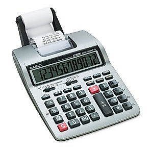 Casio HR100TM HR-100TM Two-Color Portable Printing Calculator, Black/Red Print, 2 Lines/Sec