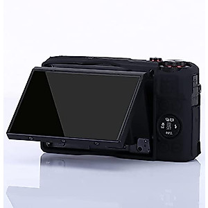 Yisau Case for G7X Mark II G7X Removable Lens Cover, Silicone Cover Rubber Soft Camera Case for Canon PowerShot G7X II G7X (Glamour Black)