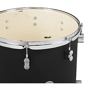 Pacific Drums & Percussion Drum Set PDP Concept Maple 7-Piece, Satin Black Shell Pack (PDCM2217BK)