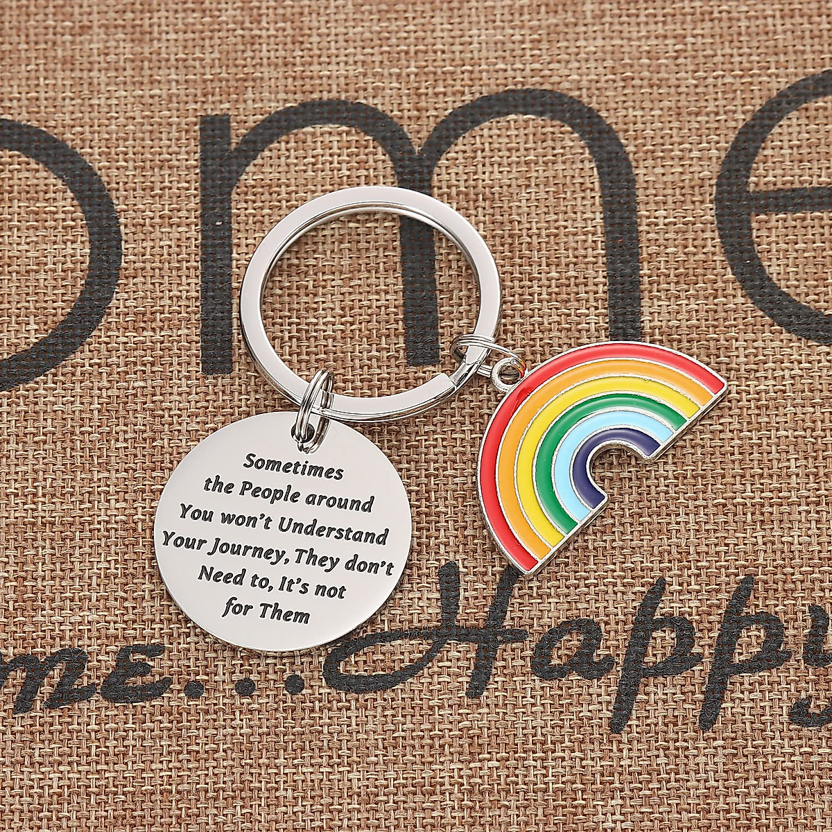 Kivosliviz Lgbt Keychain Gifts Gay Pride Key for Men Him Her Some People are Gay Keyring Lesbian Jewelry Women Gay Pride Gay Keychains