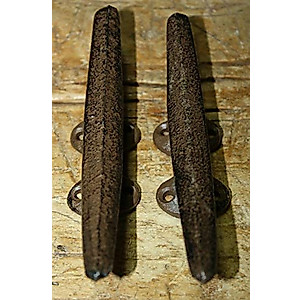 Antiques Vintage/Hooks Cast Iron/Coat Hook/Locker Rooms/Kitchens 2 Cast Iron Antique Style Boat Cleats Coat Hooks Nautical Drawer Pulls Boat