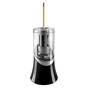 Westcott 14888 iPoint Evolution Electric Pencil Sharpener, Black and Silver
