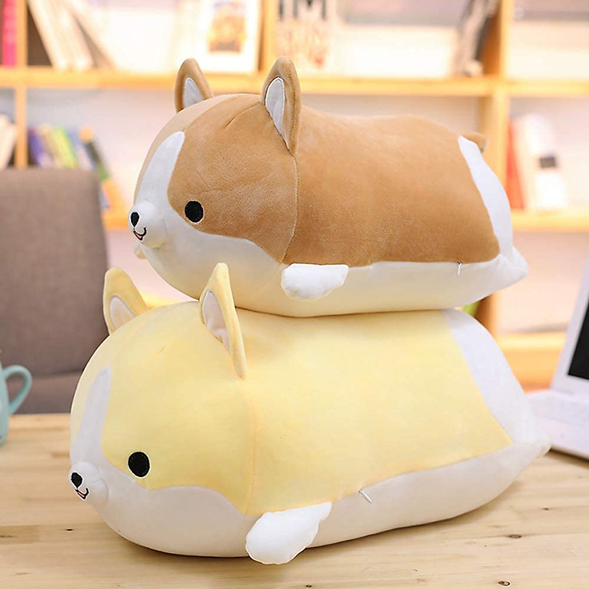 sofipal Corgi Dog Plush Pillow, Soft Shiba Inu Corgi Butt Stuffed Animal Toys Gifts for Bed, Valentine, Kids Birthday, Christmas (Brown, 11.8inch)