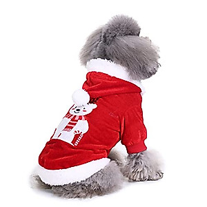 Pet Clothes for Small Dogs Tutu Bow Tie Christmas Dog Holiday Clothing Coat Sweater Casual Doggy Pullover Jacket Apparel