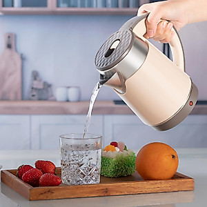 Eyhmhy Small Electric Tea Kettle Stainless Steel,0.8L Portable Travel Hot Water Boiler, 800 Watts Mini Electric Coffee Kettle