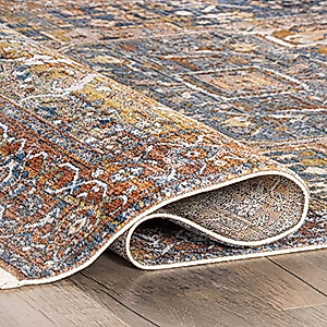 nuLOOM Vintage Harriet Medallion Fringe Area Rug, 8' x 10', Rust