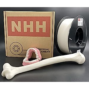 NHH PLA Filament 1.75mm, 3D Printer Consumables, PLA Matte , 1kg/Spool (Bone White)
