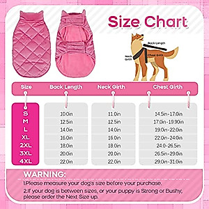 IDOMIK Dog Winter Coat Cold Weather Jacket, Pet Thick Fleece Lining Vest Reversible Warm Clothes, Windproof Snowproof Padded Sweater Outfit Apparel,Adjustable Cozy Snowsuit For Small Medium Large Dogs