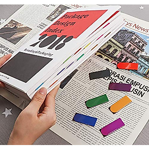Magnetic Bookmarks,60 Pack 20 Solid Color Magnet Page Clip Small Bookmark for Book Lovers, Gift, Women, Man, Kids, Tudents, Teachers, School, Home, Office, Reading Supplies(2 x 0.8 inch)