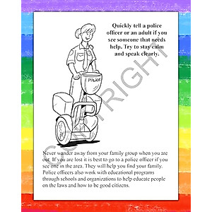 ZOCO - A Visit to The Police Station - Coloring Books (25 Bulk Pack, Without Crayons) - Games, Puzzles, Fun Activities, Gifts for Kids