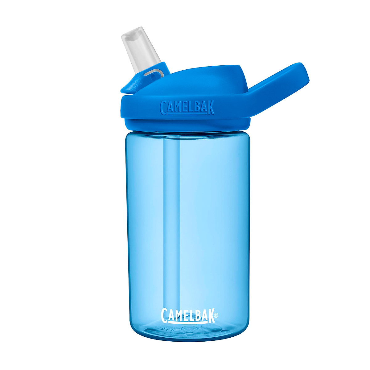 CamelBak eddy+ 14oz Kids Water Bottle with Tritan Renew – Straw Top, Leak-Proof When Closed, True Blue
