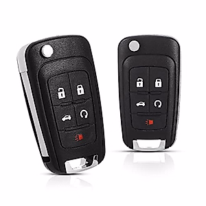 Pilida Keyless Entry Remote Control Compatible with Chevrolet Equinox Sonic OHT01060512 Flip Replacement OEM Car Key Fob 5 Button 2 Pcs
