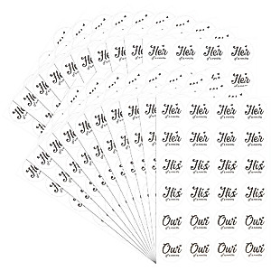 480 Pcs His Her Our Favorite Stickers for Wedding Candy Envelope Wedding Party Guest Gift His Favorite Her Favorite Stickers Labels White and Black Wedding Favor Stickers