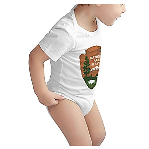 National Park Service Short Sleeve Baby Bodysuit Toddler Rompers Bodysuit Unisex White
