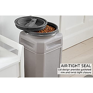 Mighty Tuff 13 Gallon/up to 54 Pound Pet Food Storage Container with Airtight Lid and Built-In Handles for Easy Transport, Made for Durable and Versatile Storage