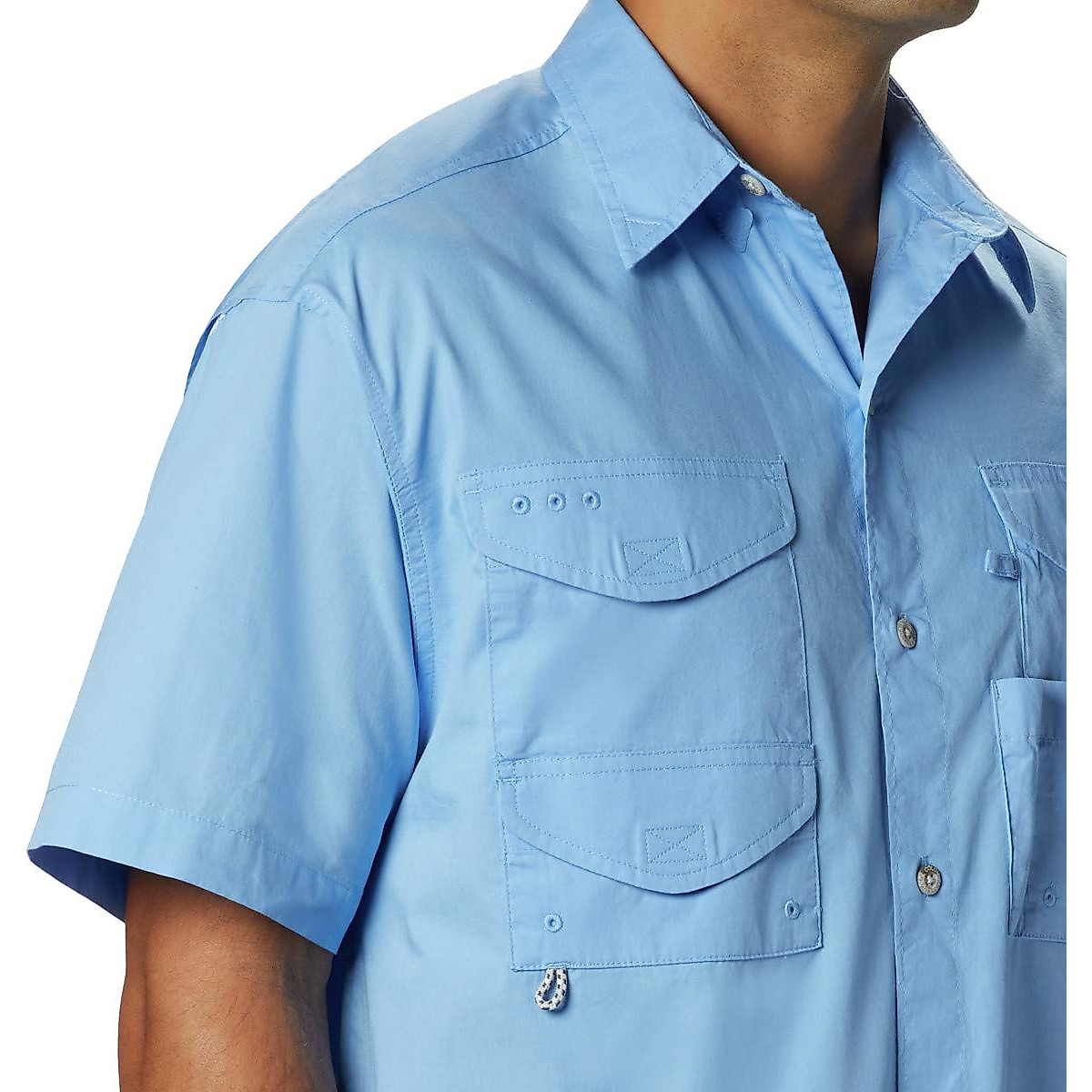 Columbia Men's Bonehead Short Sleeve Shirt, White Cap, Large