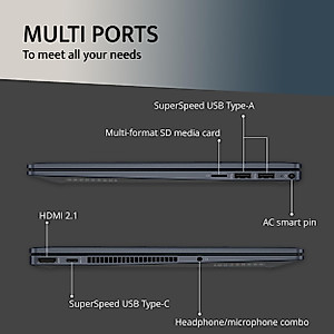 HP Pavilion x360 2-in-1 Laptop, 14" FHD Touchscreen Display, Intel Core i3-1215U, 8GB RAM, 256GB PCIe SSD, Intel Iris Xe Graphics, HD Camera, B&O Audio, Windows 11, Space Blue, 32GB USB Card