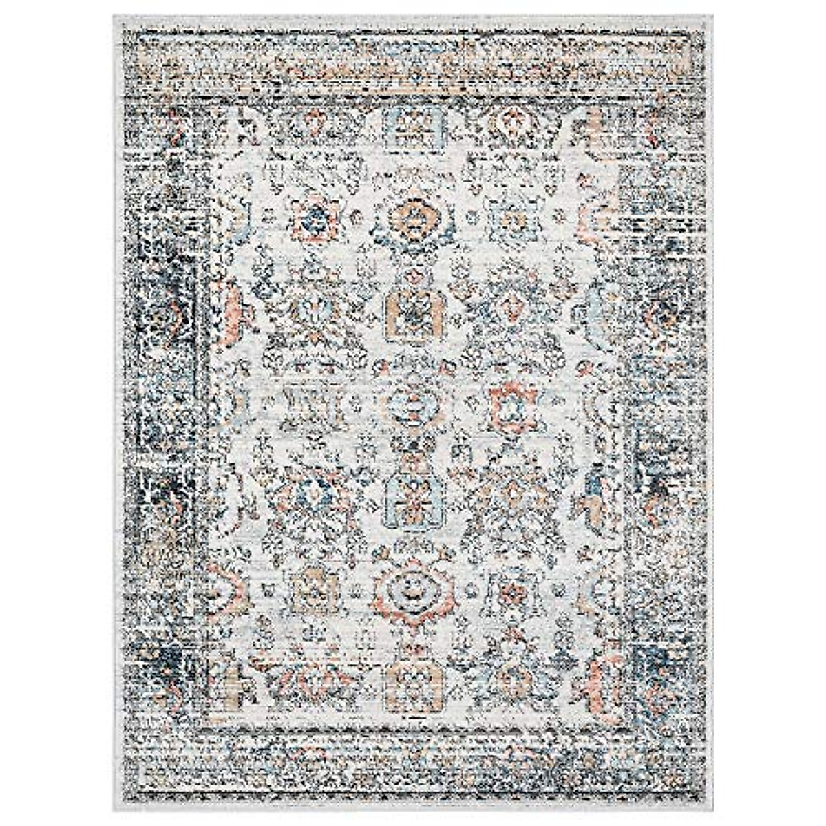 Home Dynamix The Spruce Summer Adele Area Rug, Blue/Rust, 7'10"x10'2"