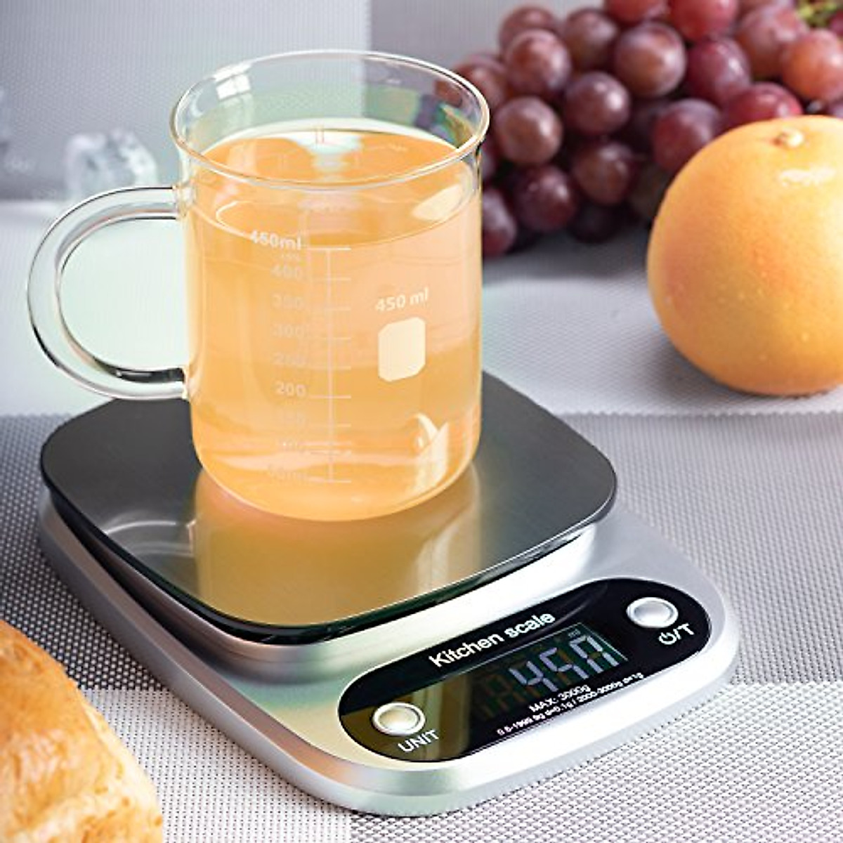 Caffeine Beaker Mug, Caffeine Molecule Mug - Chemistry Mug 16 oz Borosilicate Glass Coffee Mugs with Handle and Measuring for Coffee, Latte, Tea or Hot and Cold Beverage, Tea Coffee Mug by Amugo