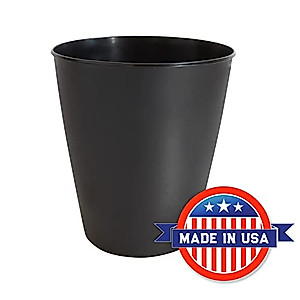 United Solutions 3 Gallon Trash Can Waste Basket, Black 2 Count