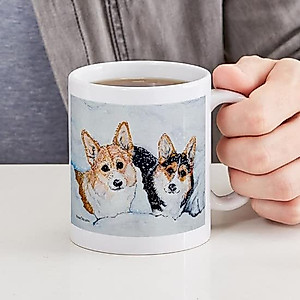 CafePress Corgi Snow Dogs Mug Ceramic Coffee Mug, Tea Cup 11 oz