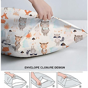 Travel Pillow Case Cover for Kids, 2 Packs 100% Cotton Baby Toddler Pillow Cover for Bedding, 14X20 Pillowslip Case for Sleeping Fits Pillows Sized 13x18 or 14x19
