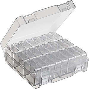 Bead Organizer Box, 24 Slots Diamond Painting Bead Storage Containers, Diamond Painting Art Accessories Boxes Craft Bead Storage Box Organizer Bead Organizers and Storage for Rhinestones (1 Pack)