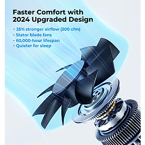 VELLEE Quiet Register Booster Fan Fits 6" x 12" (DUCT OPENING CUTOUT), 10-Speed Control Heating Cooling AC Vent Booster Fan w/Remote Control & Thermostat Control - White