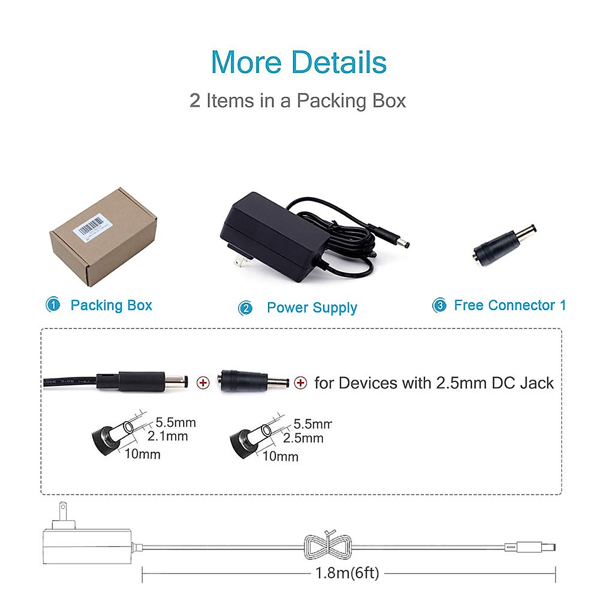 [UL Listed] MIXGOO 24V 1A Power Supply Charger (Input AC 100V-240V, Output DC 24 Volt 1 Amp 24 Watt) Adapter Switching Transformer Converter DC 5.5mm x 2.1mm / 5.5mm x 2.5mm Universal