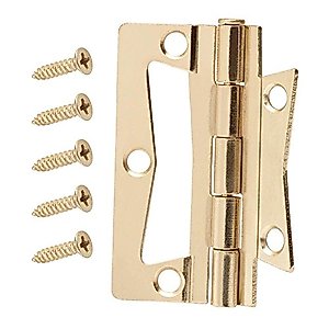 2-1/2 in. Bright Brass Non-Mortise Hinges (2-Pack)