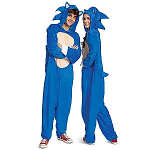 Disguise Unisex Adult Sonic Costume, Official Movie Outfit, Sized, As Shown, Medium 38-40 US