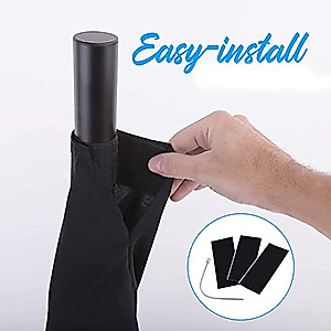 Pyle Universal Lighting Tripod Stand Scrim - Double-Sided DJ Speaker; Light Stand Skirt Cover with Hook and Loop; Bag Made from Stretchable Lycra Spandex; Fit Stands Up to 75” x 43”PSCRIM2B (Black)