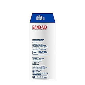 Band-Aid Brand Flexible Fabric Adhesive Bandages for Wound Care and First Aid, All One Size, 100 Count