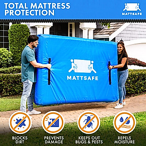 Nordic Elk Mattress Bags for Moving and Storage (Cali King) Heavy Duty Moving Supplies, 8 Sturdy Handles, Strong Zipper, Mattress Cover Queen Size Bed Bags, Storage Cover Essentials Packing Protector