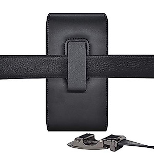 PU Leather Cell Phone Holster Swivel Belt Clip Case Pouch Holder for Samsung Galaxy A14 A13 A12 A03S S21 Ultra Note 20 Ultra, Moto G Power 2022 2021 G Stylus 5G G Pure, LG V60 Stylo 6, TCL 30XE 30 SE