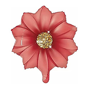 20 Pcs Beautiful Flower foil Balloons, 18" Sunflower Party Balloons for Wedding Party Decorations Summer Sunshine Birthday Party Supplies