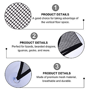 balacoo 2pcs Hammock Terrarium Accessories Reptiles Black Recliner Chair Reptichip Reptile Terrariums Chameleon Accessories Crawling Toys Small Recliner Lizards Pet Glass Mesh Surface