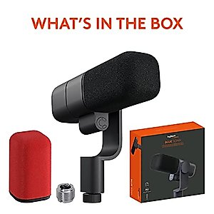 Logitech for Creators Blue Sona Active Dynamic XLR Broadcast Microphone for Streaming and Content Creation, ClearAmp Preamp, Dual-Diaphragm Capsule, Internal Shockmount - Graphite