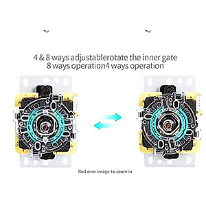 EG STARTS Red Arcade Classic Competition 5 Pin Stick 5P Rocker 4-8 Ways Joystick For PC Xbox 360 PS2 PS3 Games Arcade DIY Kit Parts Mame Jamma Machine Gaming