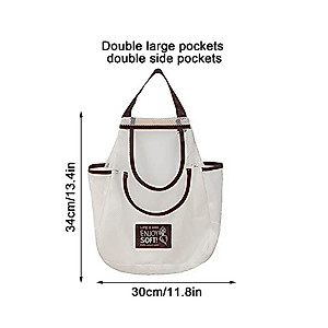 ACQTULOU 5 Pcs Reusable Hanging Storage Mesh Bags Durable & Strong Fruit and Vegetable Mesh Bags/Pulling resistance Storage Tote Bags for Garlics, Potatoes, Onions