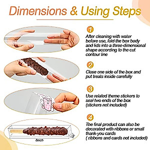 Pretzels Rods Boxes Clear Gift Boxes Lid Packaging Boxes Plastic Favor Boxes Chocolate Covered Pretzels Gumballs Boxes 1 x 1 x 8 Inch for Wedding Baby Shower Christmas Party Cookie Treats (40 Pieces)