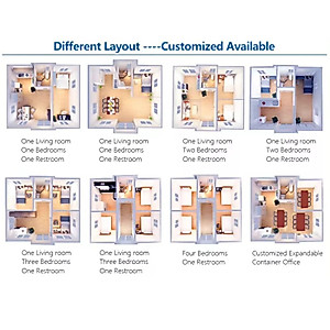 Container House 2 Bedroom Folding Room Luxury 20 Ft Mobile House Foldable Prefabricated Container Home