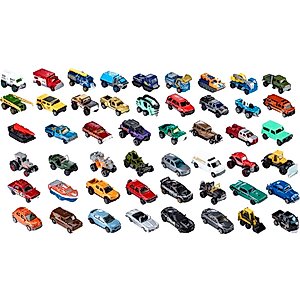 Matchbox Cars, 50-Pack Toy Cars, Construction or Garbage Trucks, Rescue Vehicles or Airplanes in 1:64 Scale (Styles May Vary)