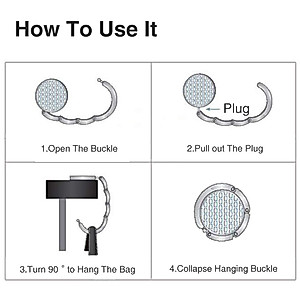 Nyicey 4pcs Purse Hook Foldable - Folding Handbag Table Hanger-Bag Hanger Collection-Desk Hooks for Purse (Pink+Purple+2white)