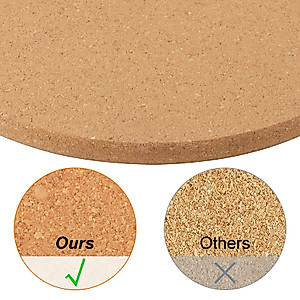 MAHIONG 12 Pack Cork Trivet Round, Thick Cork Coaster Set Kitchen Heat Hot Pads Holder Heat Resistant Corkboard Placemat for Hot Pots, Pans, Kettles, Dishes, 7.5 x 0.4 Inch