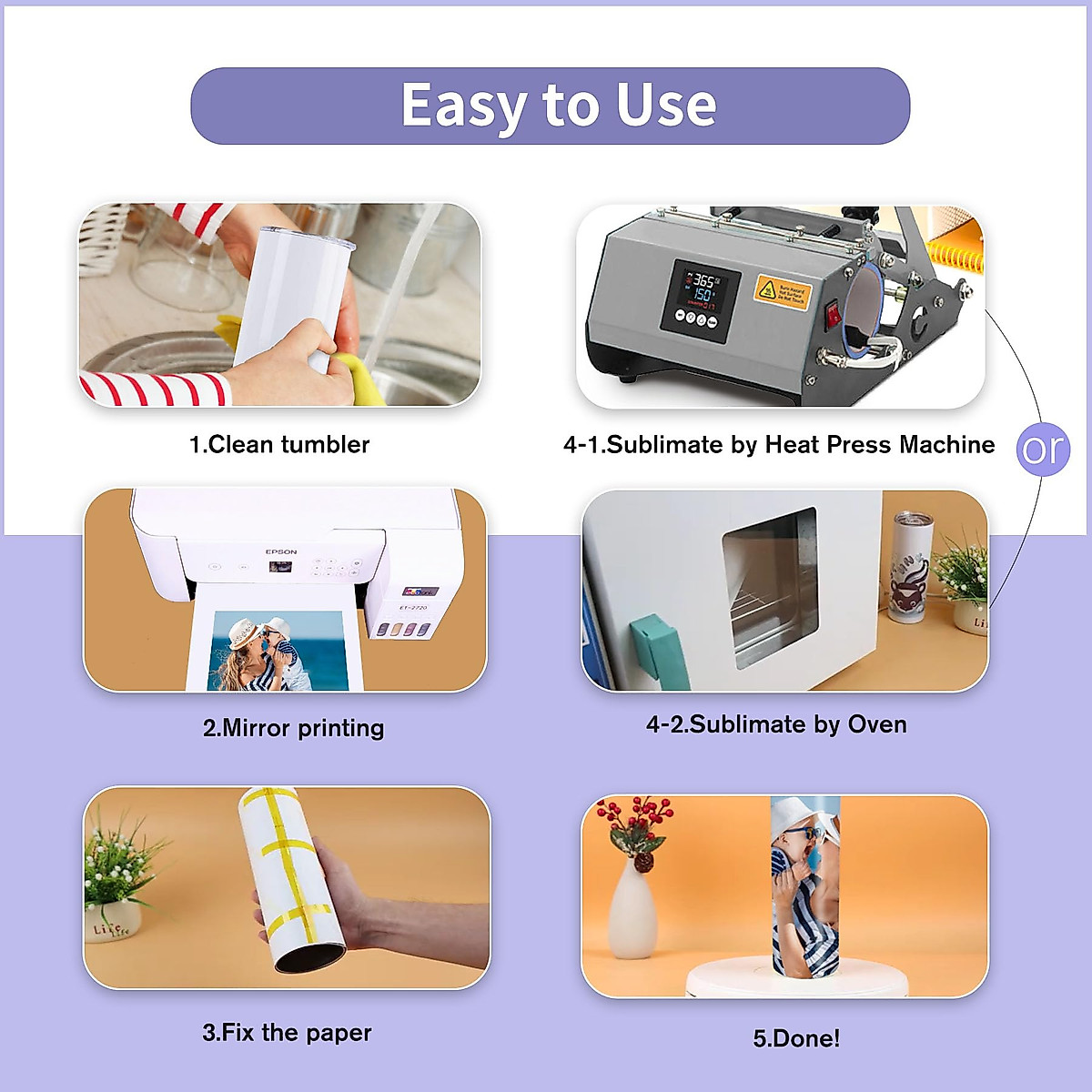 A-SUB Sublimation Tumbler, 20 OZ Skinny Straight White Tumbler for Sublimation, Double Wall Insulated Tumbler with Straw and Lid, 4 Pack Blank Tumblers Individually Boxed