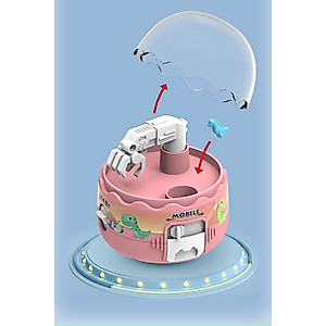 DuaTang Mini Dinosaur Claw Machine Toys with 8 Little Dinosaurs, Fun Handheld Games Arcade for Kids Boys Girls Vending Grabber Toy - Red